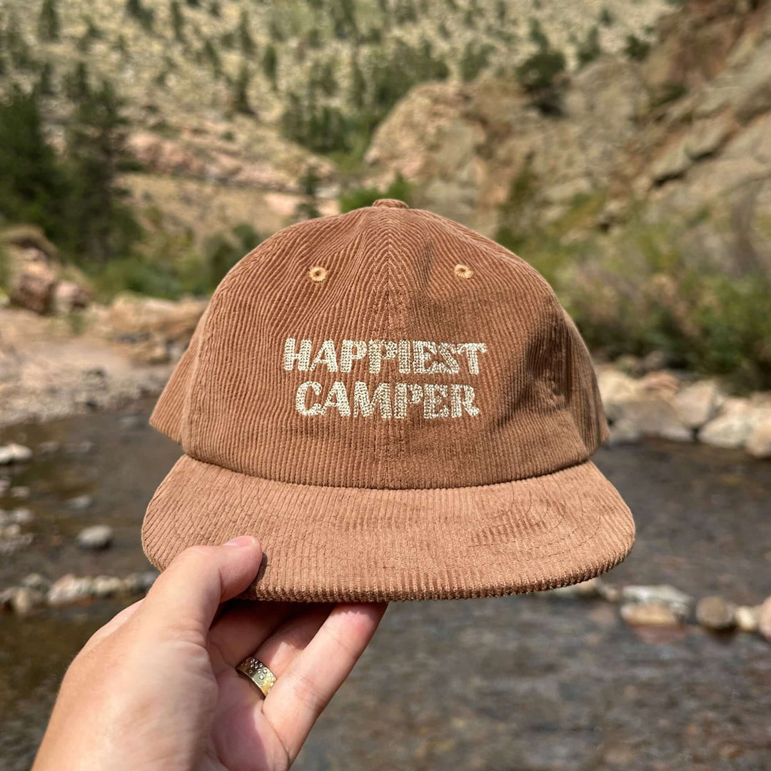 Happiest Camper Hat. Hats For Outdoor Lovers. Trek Light.
