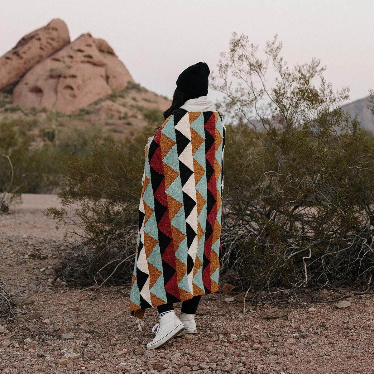 Cascade Throw Blanket. Home Decor, Travel, Yoga, Adventure. Trek Light